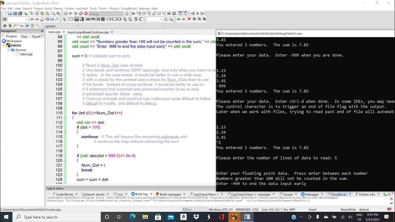 Loops to Collect Data - Counter, Sentinel, and End of Data - C++ - ENGR ...