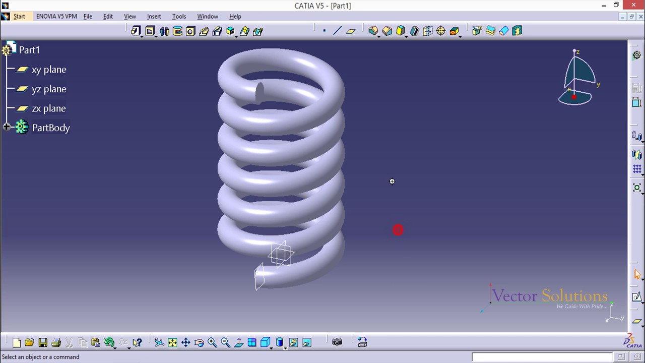 3D Spring in CATIA V5 - YouTube