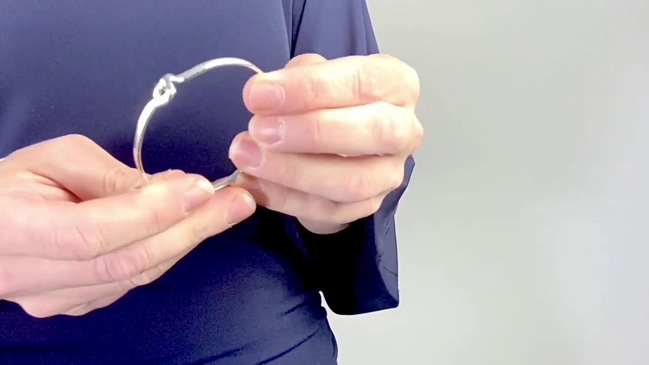 How to open and close the open bangle bracelet - YouTube