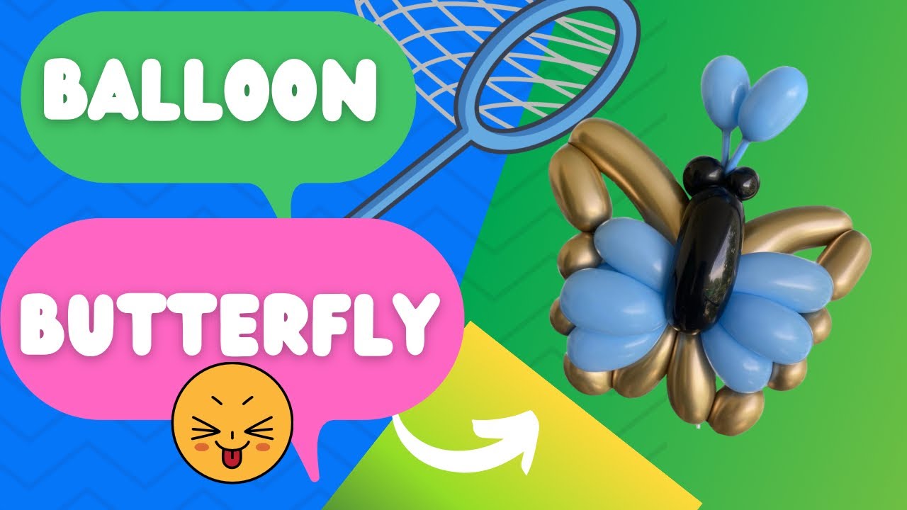 Balloon Butterfly Tutorial (How to make) - YouTube