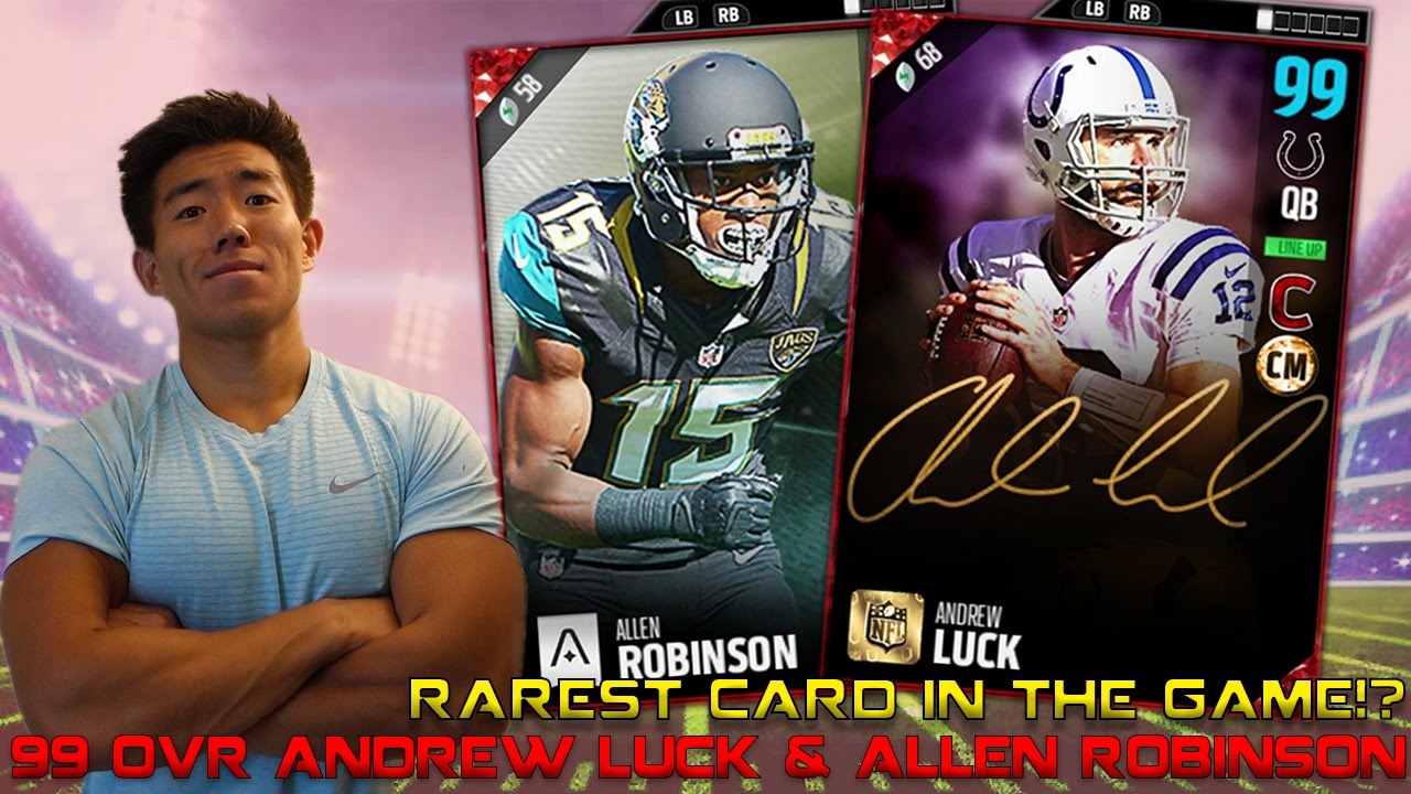 99 OVR ANDREW LUCK! RAREST CARD IN THE GAME!? MADDEN 17 ULTIMATE TEAM ...