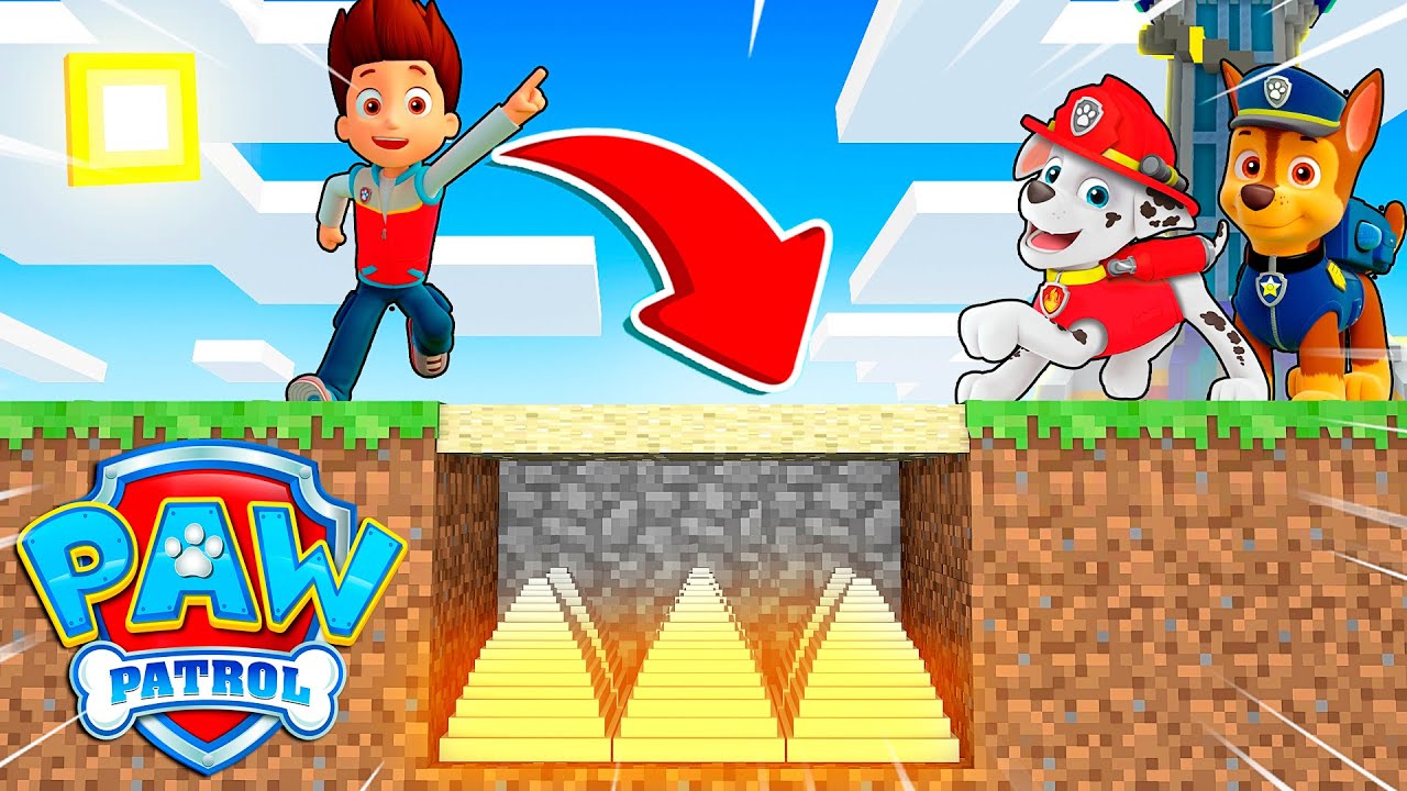 TRAVESURAS DE LA PAW PATROL CON TRAMPA TROLL A RYDER EN MINECRAFT 😂 ...