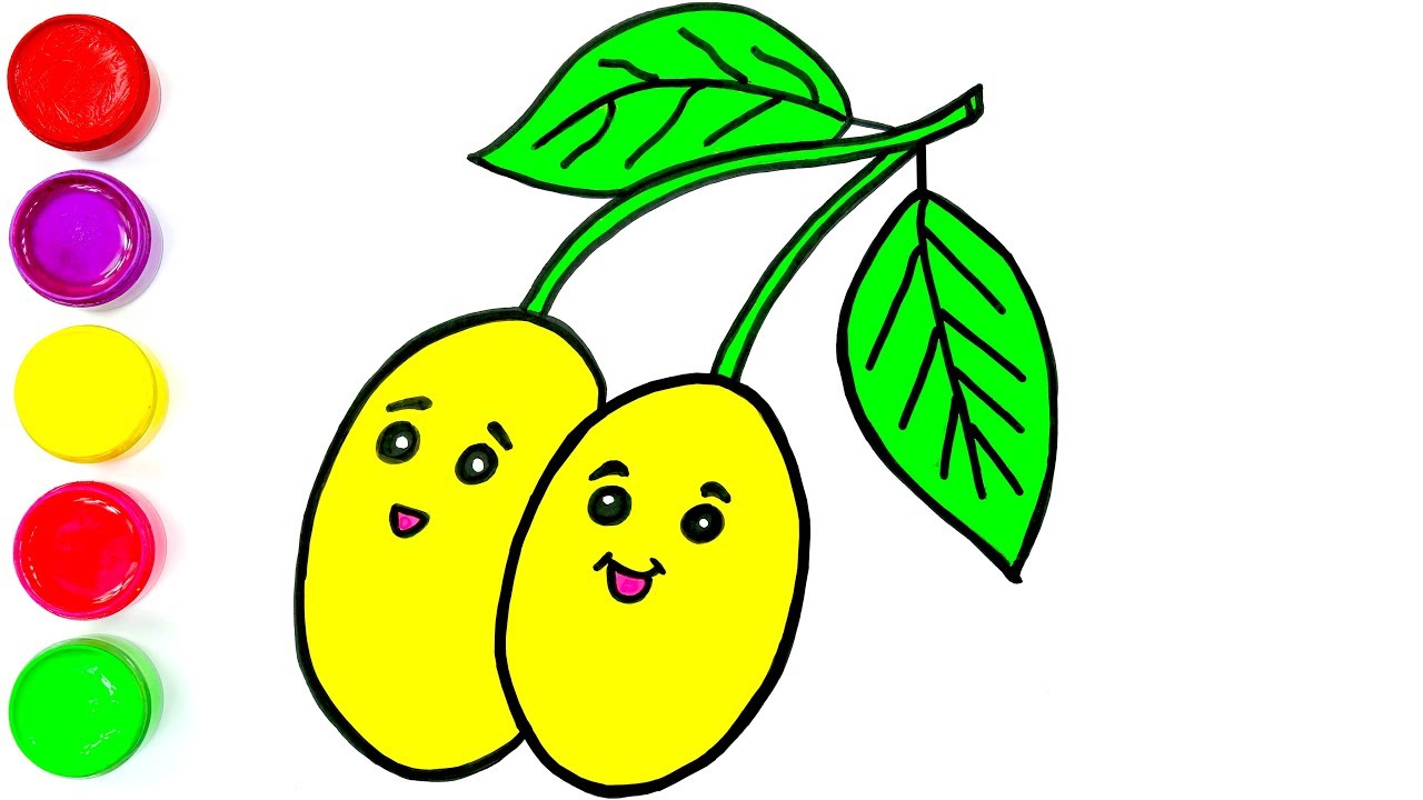 Learn drawing Ximenia fruit for kids and toddlers | Drawing tutorial ...