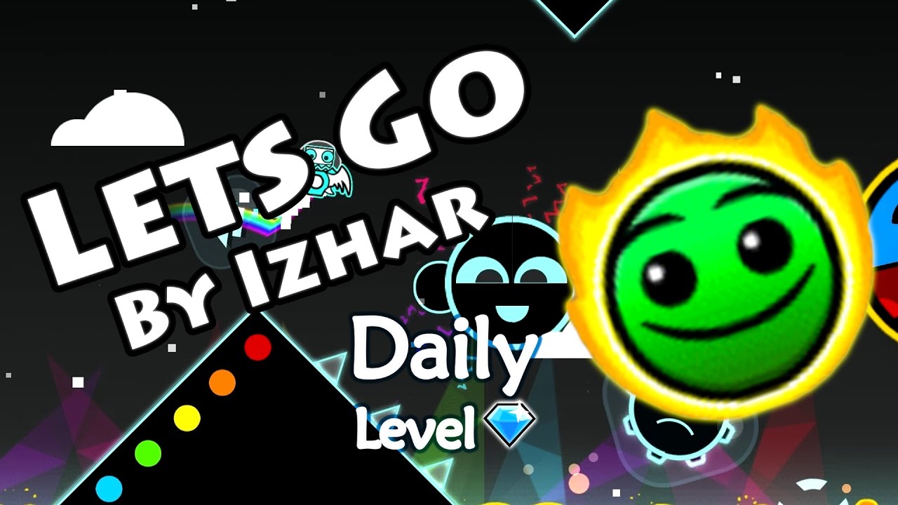 Geometry Dash - Lets Go (By Izhar) ~ Daily Level #78 [All Coins] - YouTube