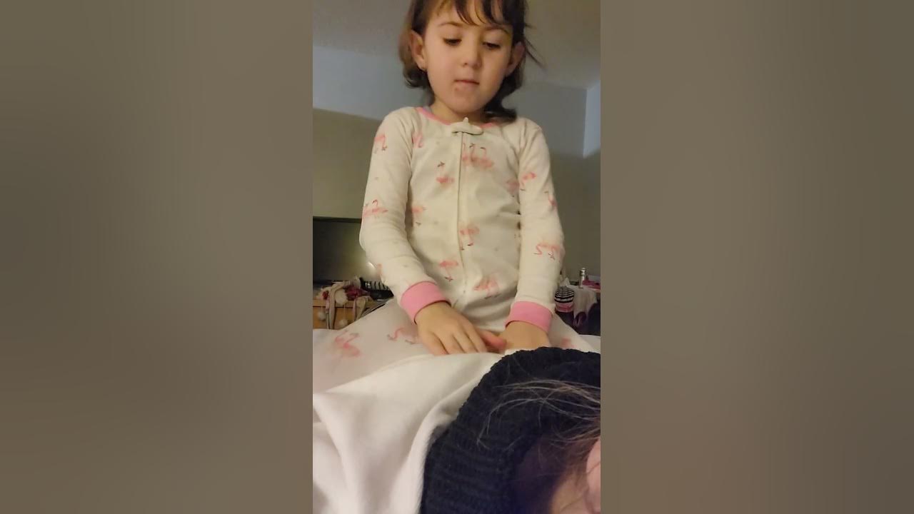 Mira Is Massaging Mommys Back After A Long Ride To The Hotel Nikolai Tries To Help As Well