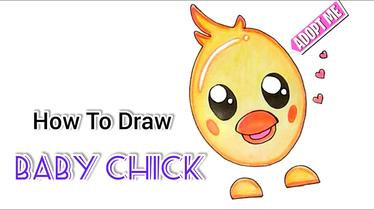 How To Draw A Chick / Egg Pet | Roblox Adopt Me Pet | Cartooning Cute ...