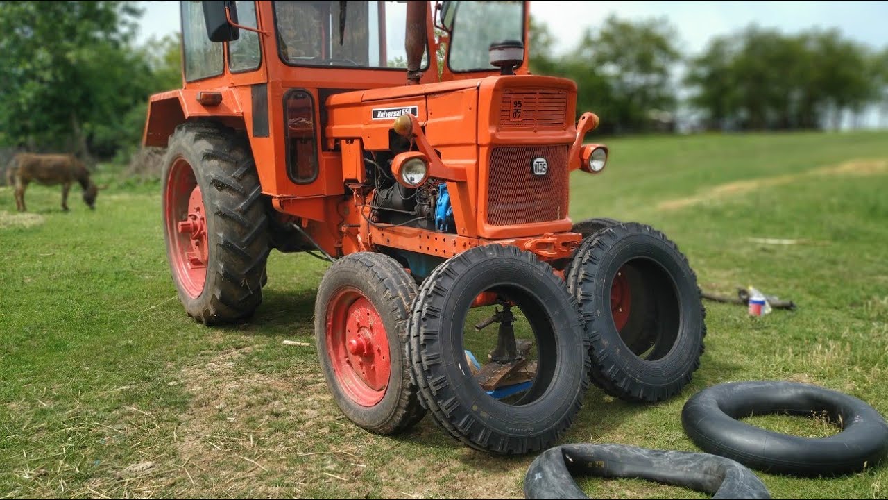 Am încălțat tractorul UTB 650 cu anvelope de calitate Rusească KAMA ...