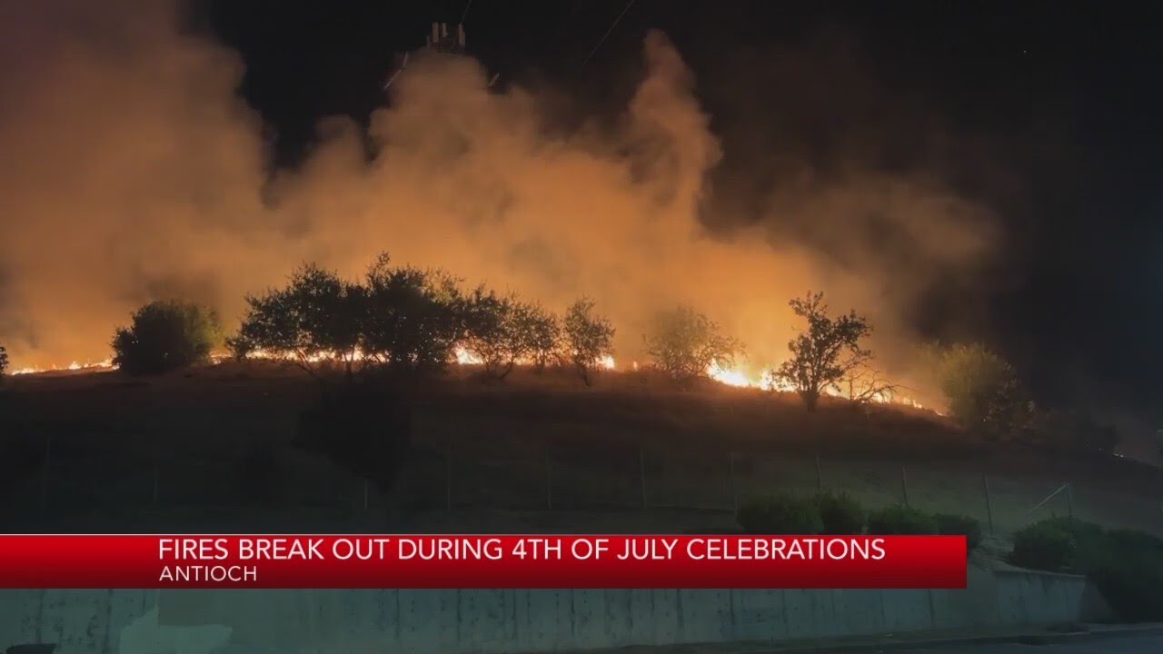 East Bay fires break out during 4th of July celebrations - YouTube