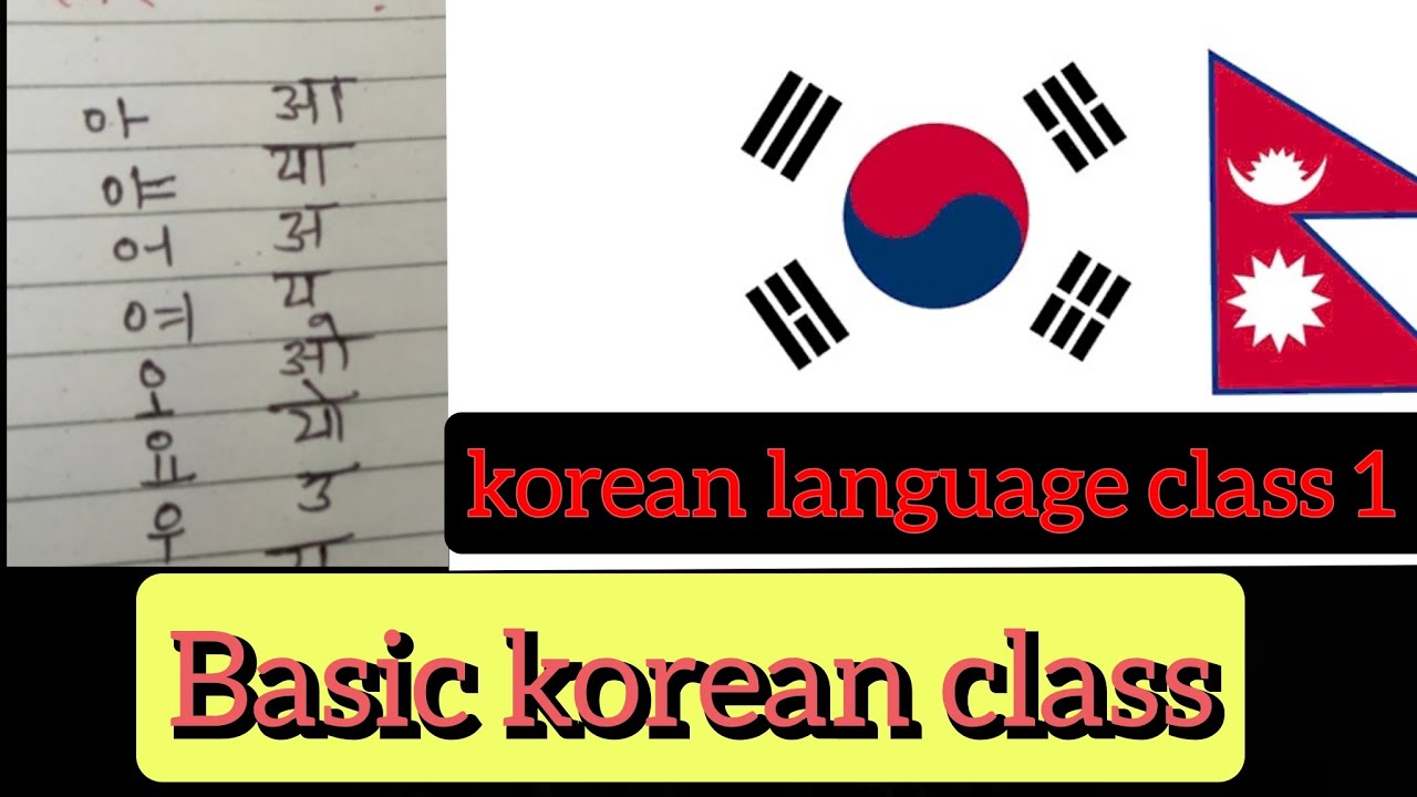 Aditya korean language class 1|| Basic korean class - YouTube