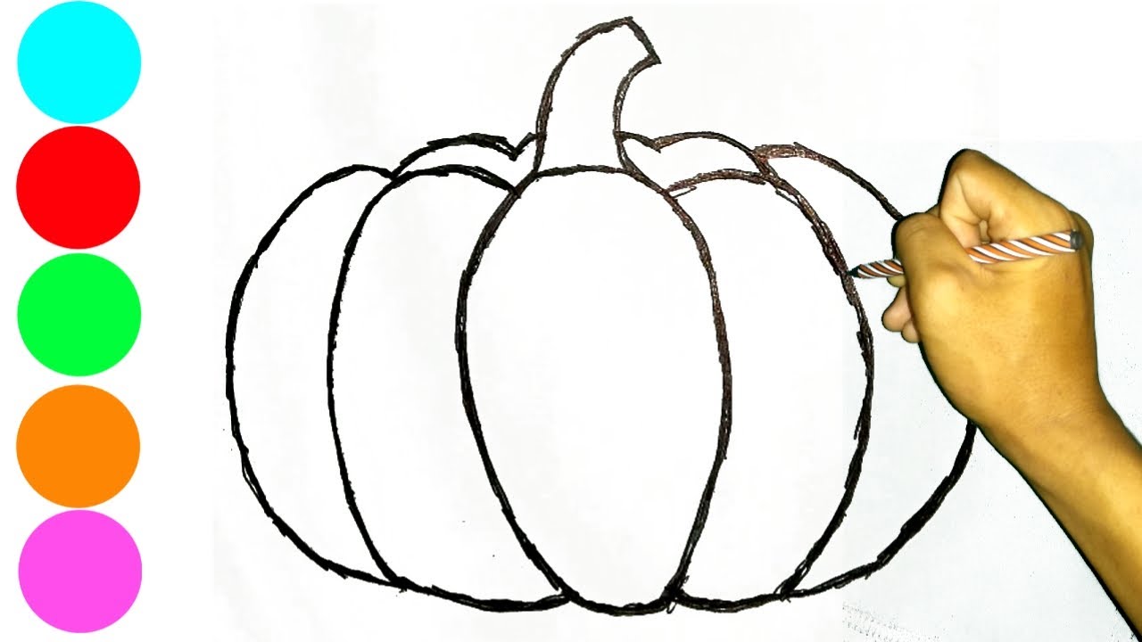 menggambar labu - YouTube