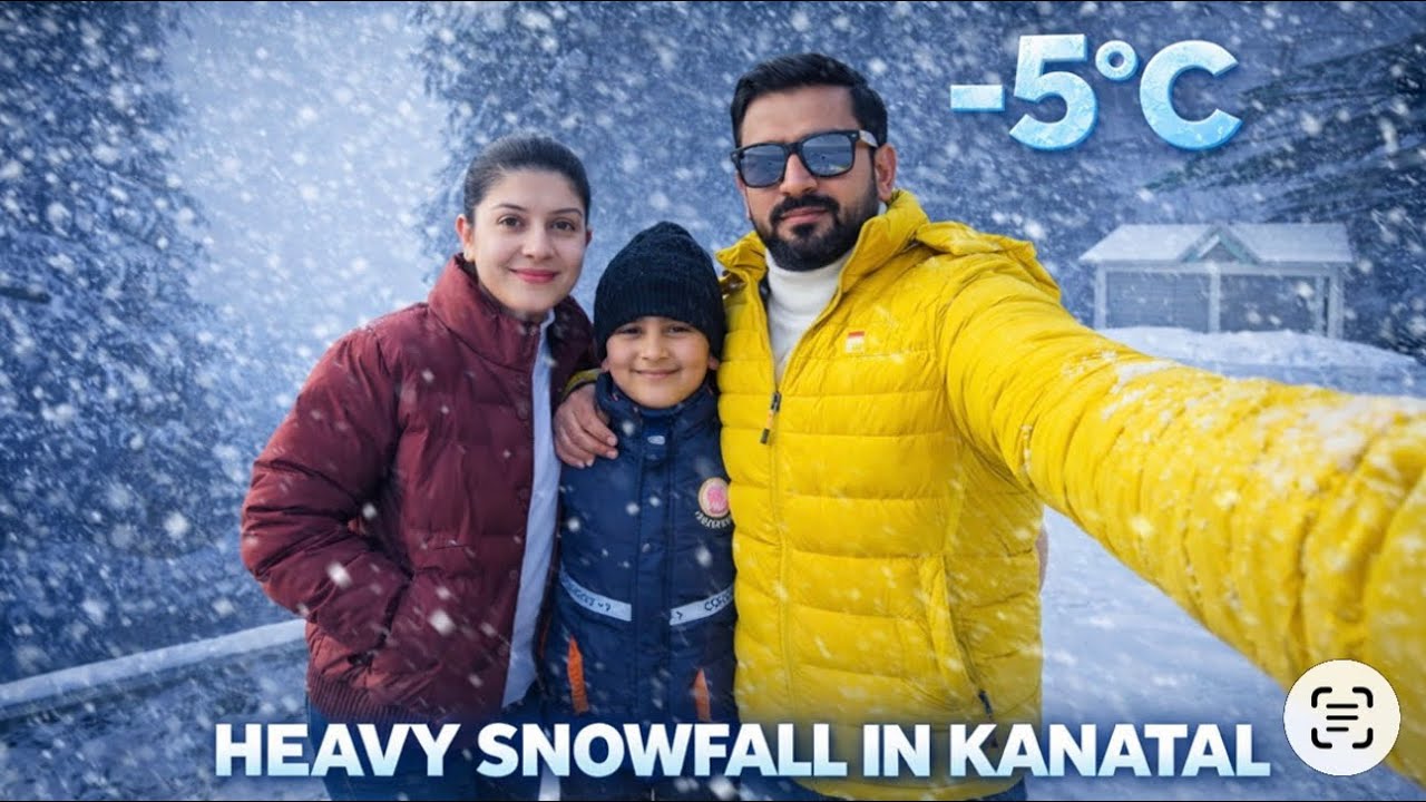 Kanatal snowfall family tour ♥️ - YouTube