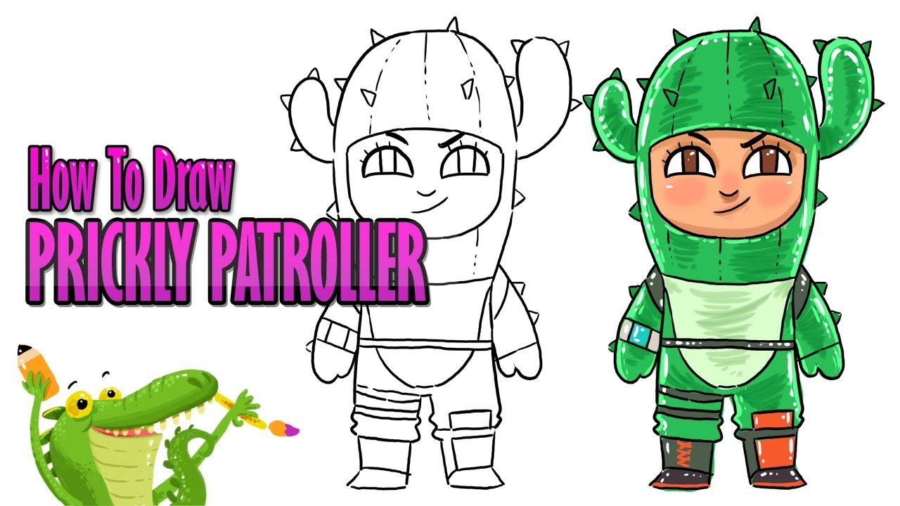 how to draw prickly patroller | fortnite season 8 - YouTube