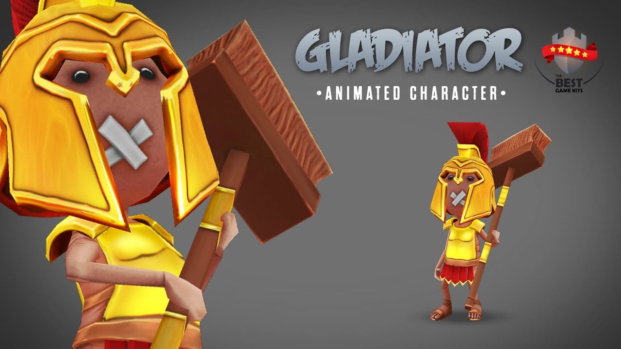 Gladiator animated character - YouTube