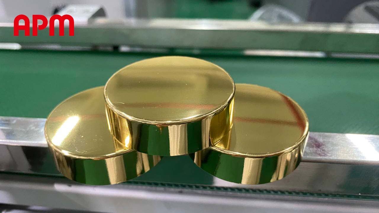 High efficient full cap hot stamping machine top side stamping together ...