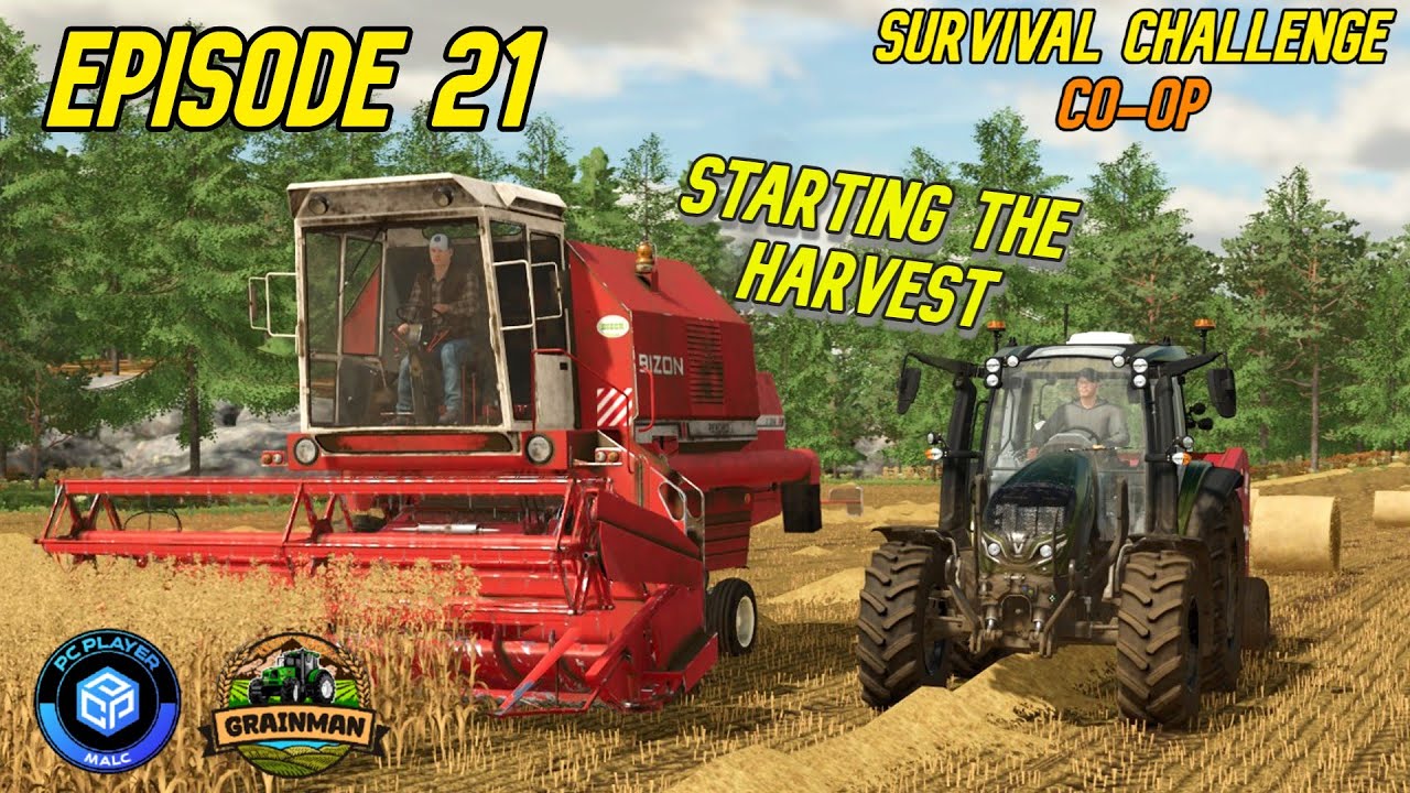 STARTING THE HARVESTING!! 🌾 & FILLING THE BANK! 💸 🚜 | SURVIVAL ...