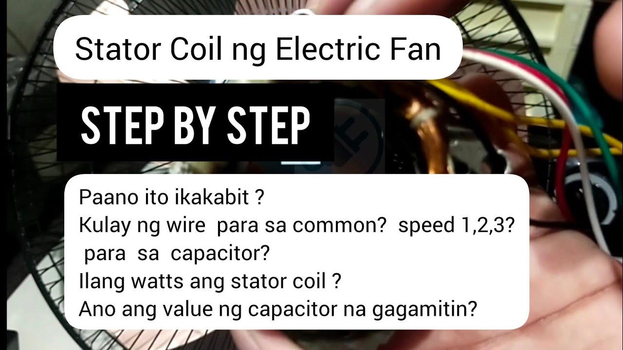 How to repair an electric fan / Paano mag repair ng electric fan (step ...
