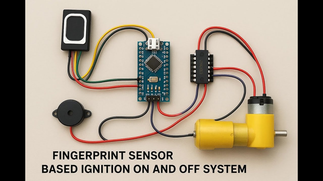 Fingerprint Sensor Based Ignition ON and OFF system - YouTube