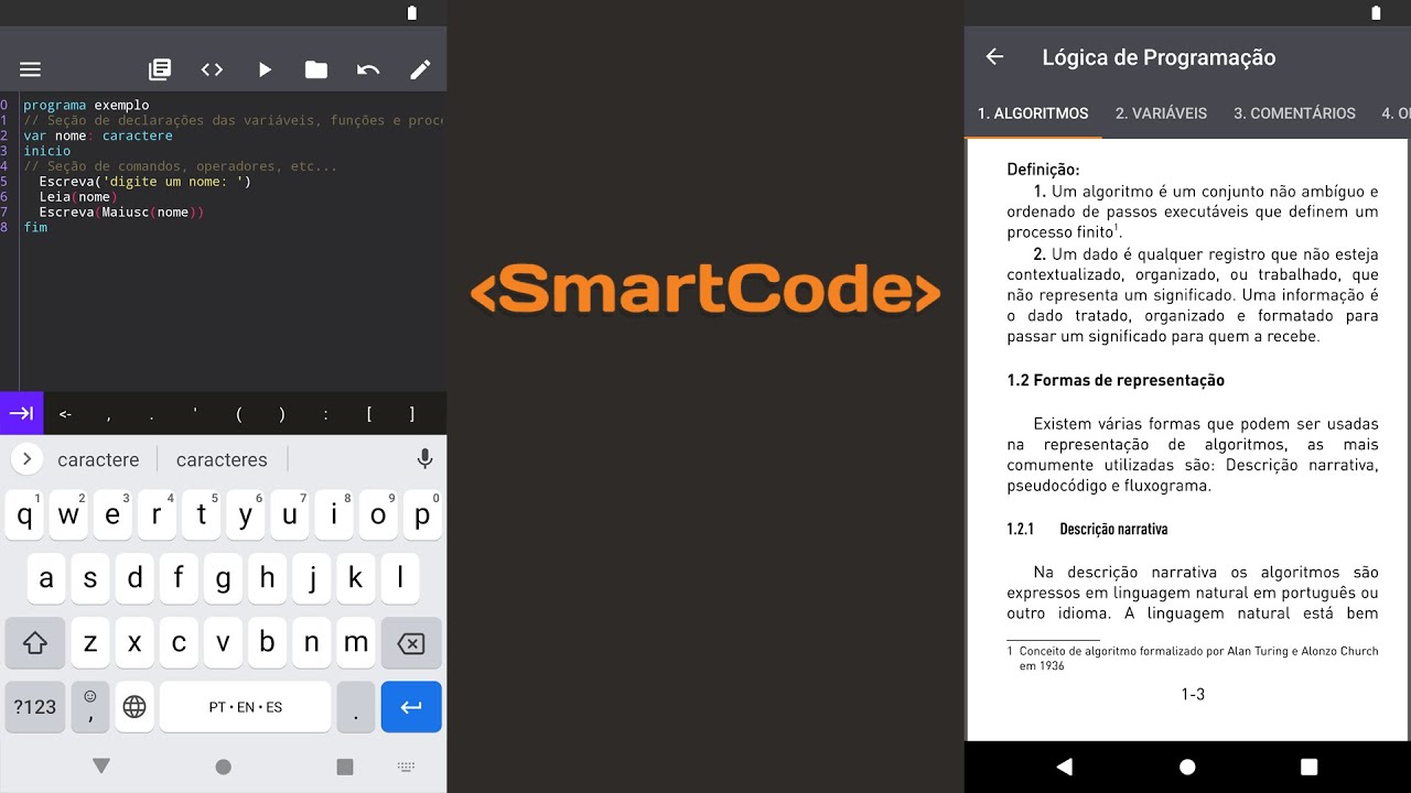 SmartCode - Programe em portugol - YouTube