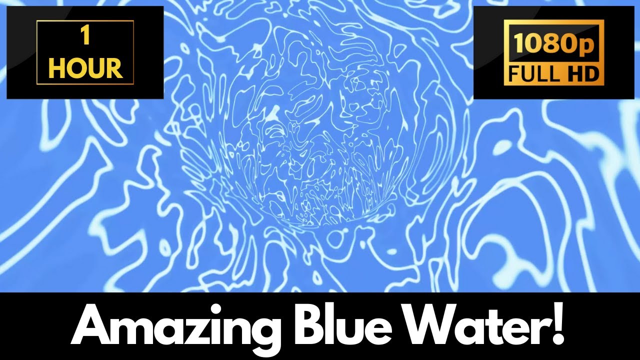 Swirling Blue Water Tunnel Screensaver – 1 HOUR Satisfying Background ...