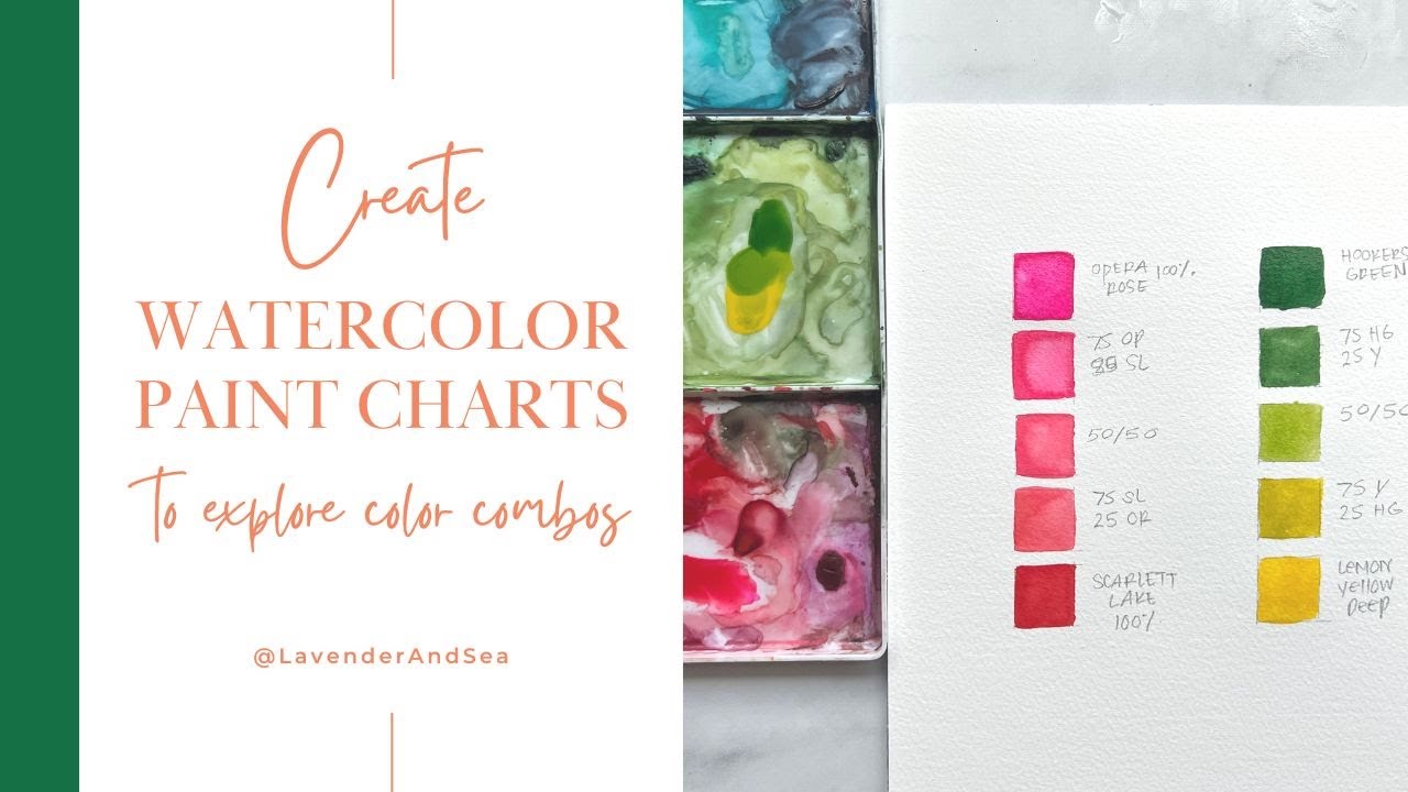 Make a Watercolor Paint Color Chart - YouTube