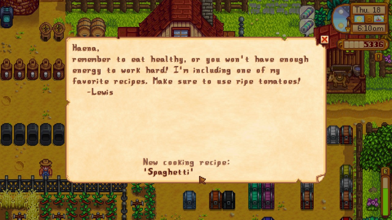 How I learned Spaghetti recipe - Stardew Valley - YouTube