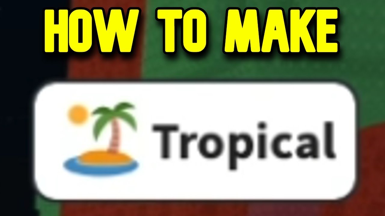 How to Make a Tropical in Aura Craft (Roblox) - YouTube