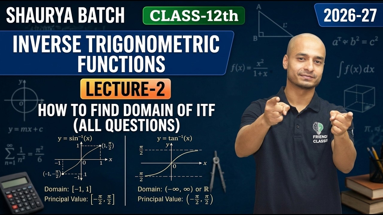 How to Find Domain of Inverse Trigonometric Functions | Class 12 Maths ...