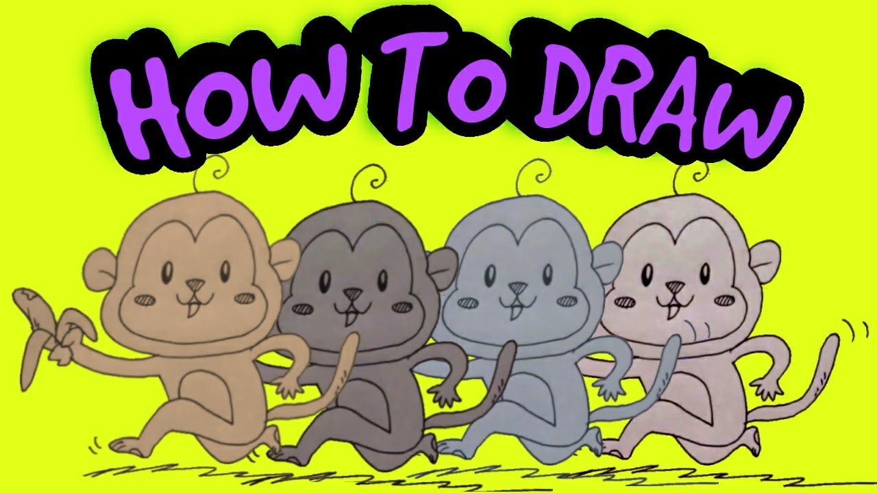 Animal stick figure: Monkey eats banana - YouTube