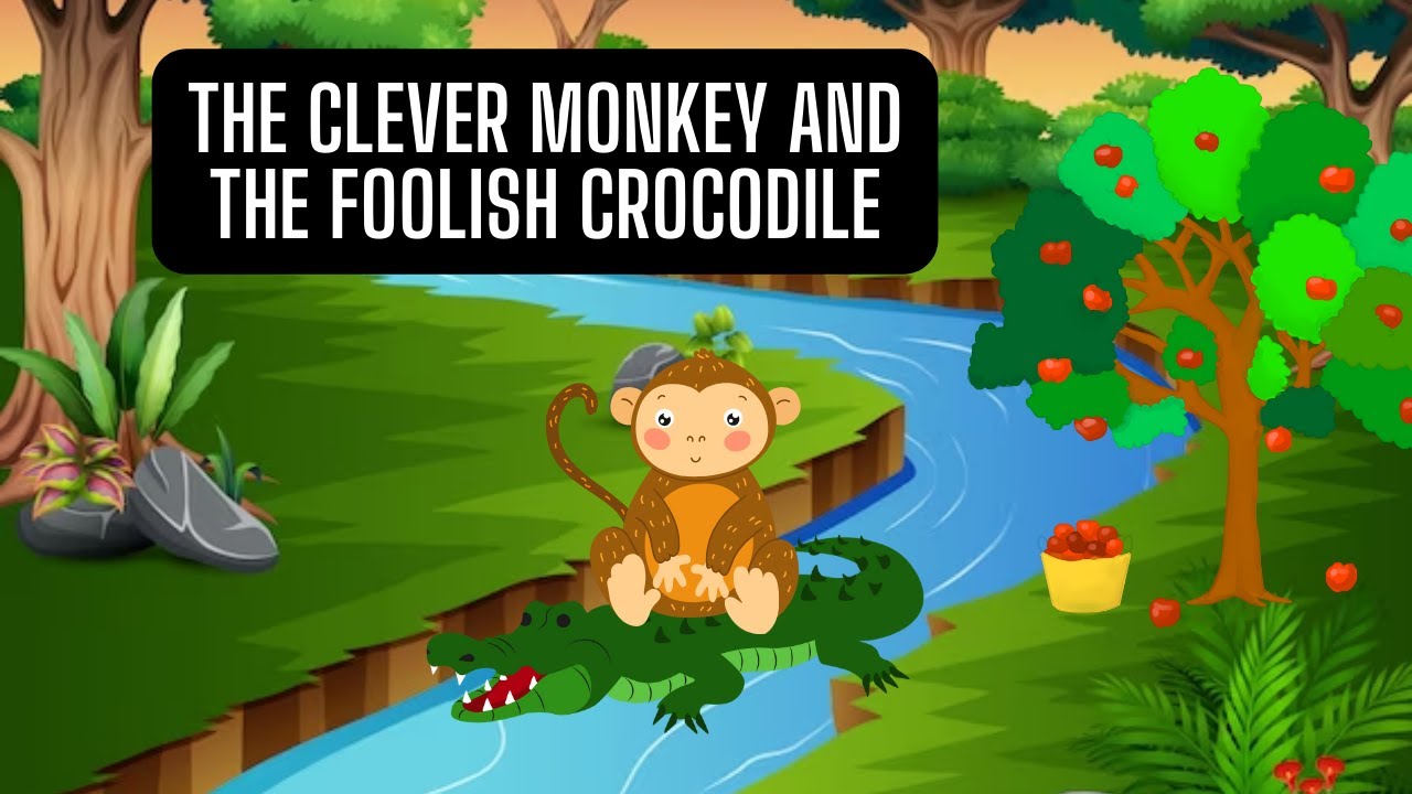 Monkey and Crocodile Story in English| | Bedtime Story | Moral Tales ...