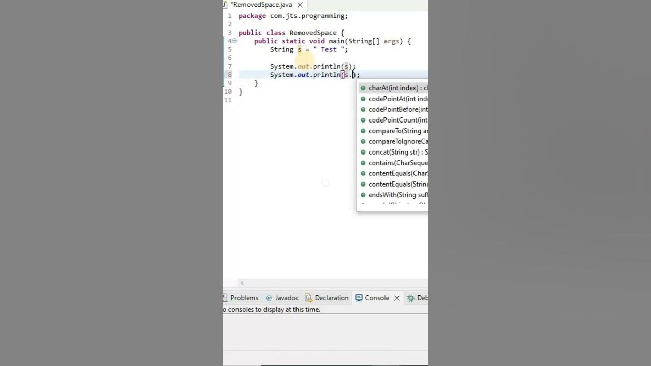 How do you remove leading and trailing spaces from a string in Java | Interview Questions - YouTube