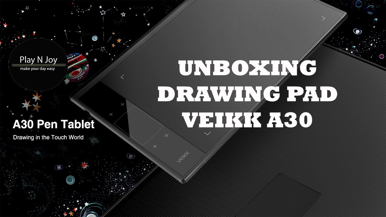 VEIKK A30 Drawing Pad for Online - YouTube