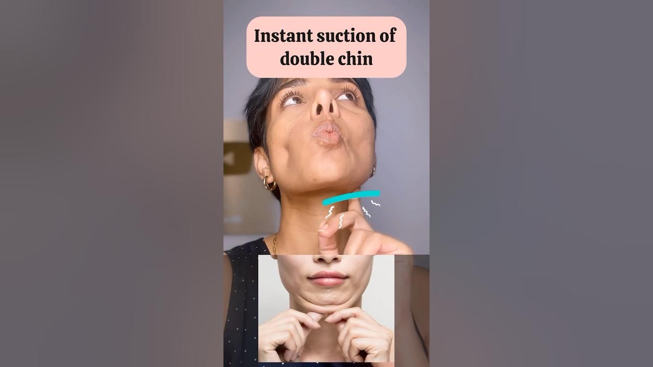 1 face exercise 2 anti age effects: Double chin and nasolabial fold - YouTube