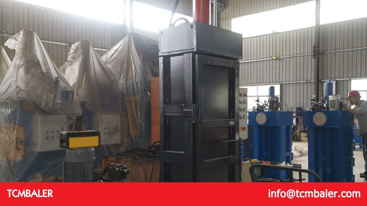 bale press packaging machine for textiles - YouTube