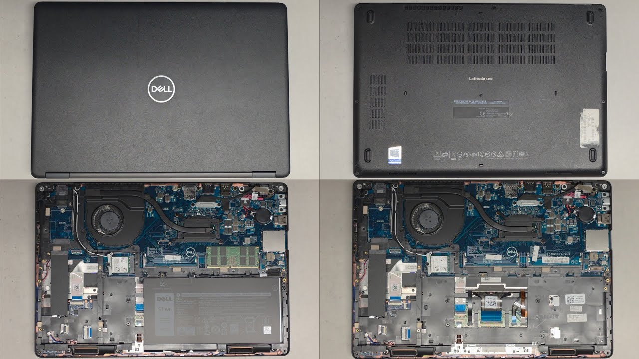 DELL Latitude 5490 Disassembly RAM SSD Hard Drive Upgrade CMOS BIOS RTC ...