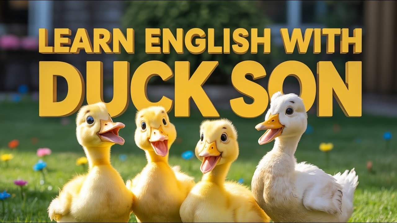 Fun Duck Song English Kids | Cute Quack Quack Nursery Rhyme Toddlers ...