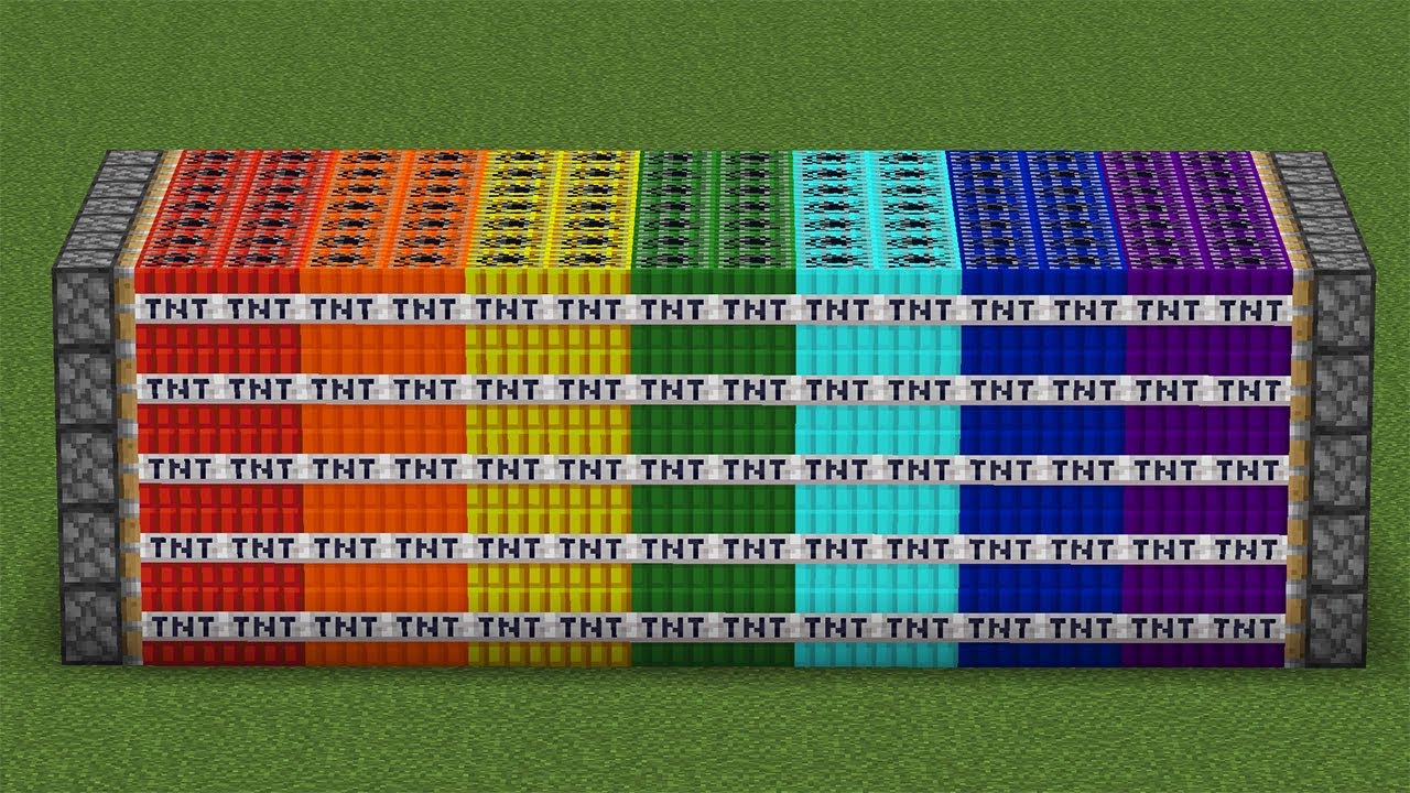 how to make rainbow tnt ? - YouTube