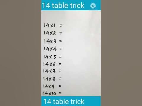 14 table trick | table trick of 14 | table of 14 | 14 ka table trick | #table #tables #short # ...