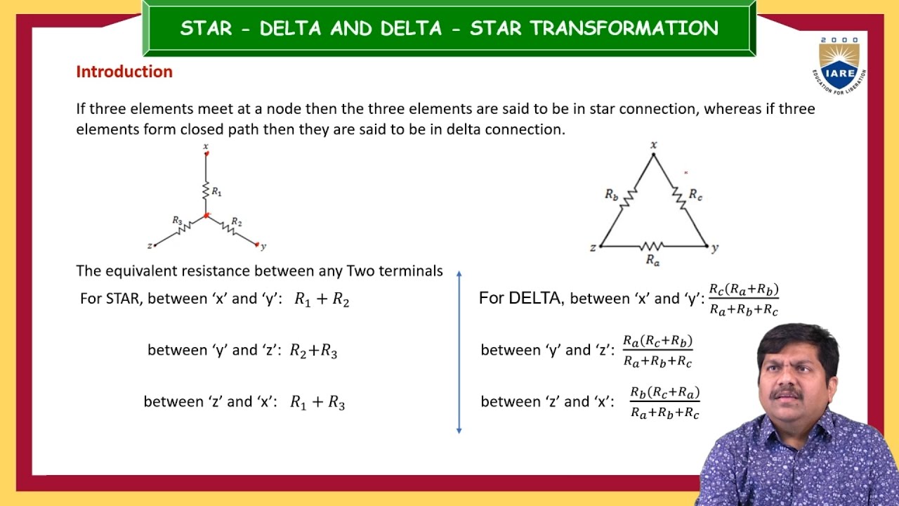 Star to Delta Transformation | Delta to Star Transformation by Dr. P ...
