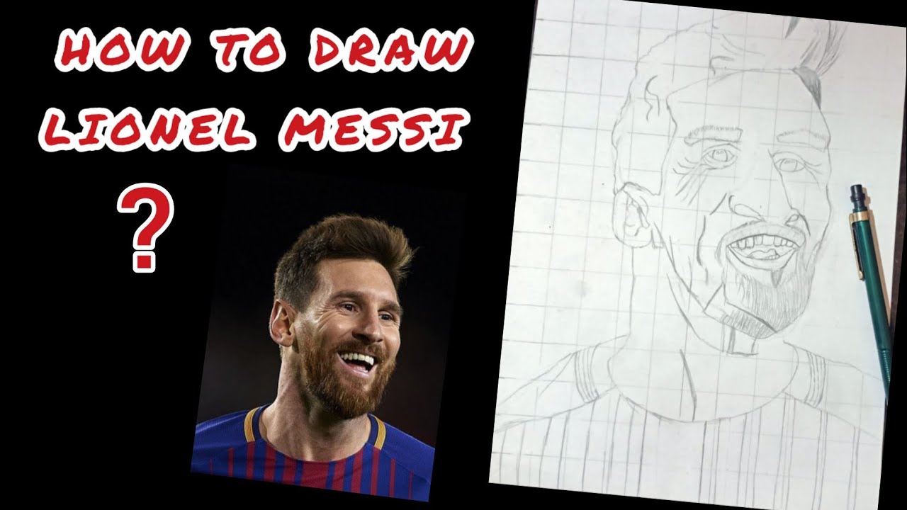 How to draw Lionel Messi| Step by step tutorial - YouTube