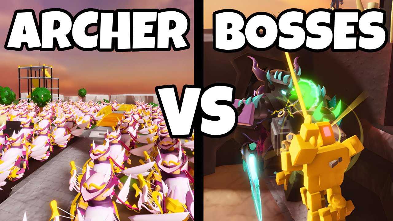 100 ARCHERS vs ALL BOSSES in Roblox Tower Defense Simulator (TDS) - YouTube