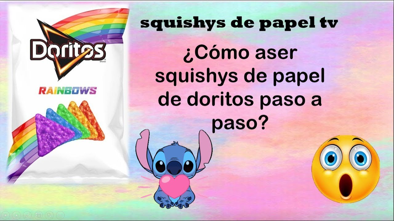 ¿Como hacer squishy de doritos ? / squishy de papel tv - YouTube