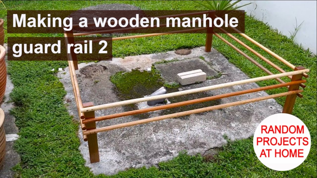 Project: Making a wooden manhole guard rail 2 - YouTube