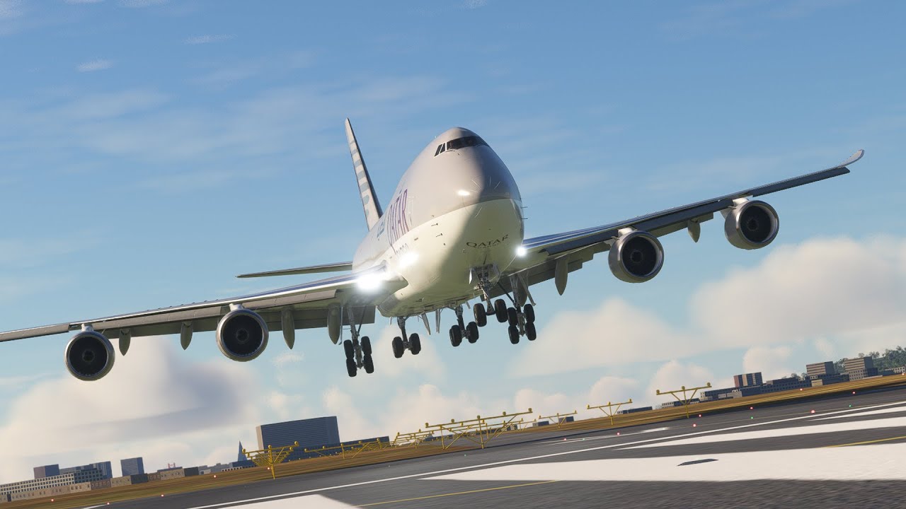 Landing Gear View! Boeing 747 Beautiful Landing at Haneda Airport ️ ...