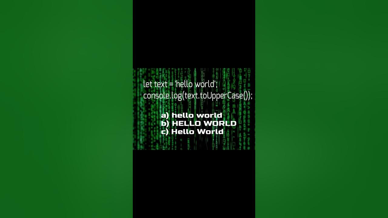 Javascript String Touppercase Method Javascript Webdevelopment