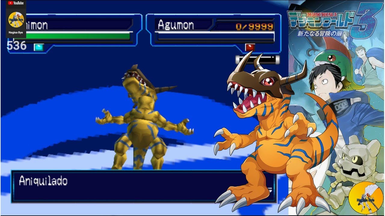Digimon World 3 en HD: ¡Estado agotado y derrota de Greymon! - YouTube