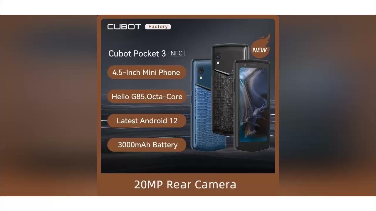 Cubot Pocket 3 4.5" Mini Smartphone Android 12 4GB+64GB Dual Nano SIM Card 3000mAh Battery - YouTube