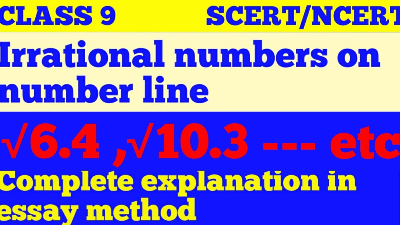 Decimal irrational numbers on number line - YouTube