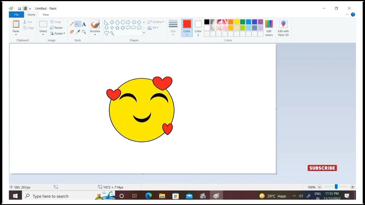Emoji satisfying creative art | digital art | cute Emoji panting love ...