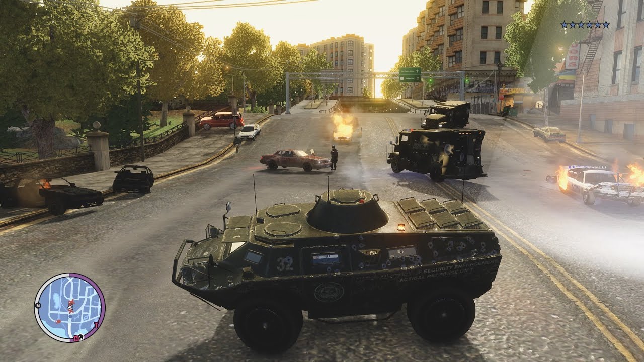 GTA 4 TBOGT: Epic APC Tank Rampage & 6-Star Police Chase Escape with ...