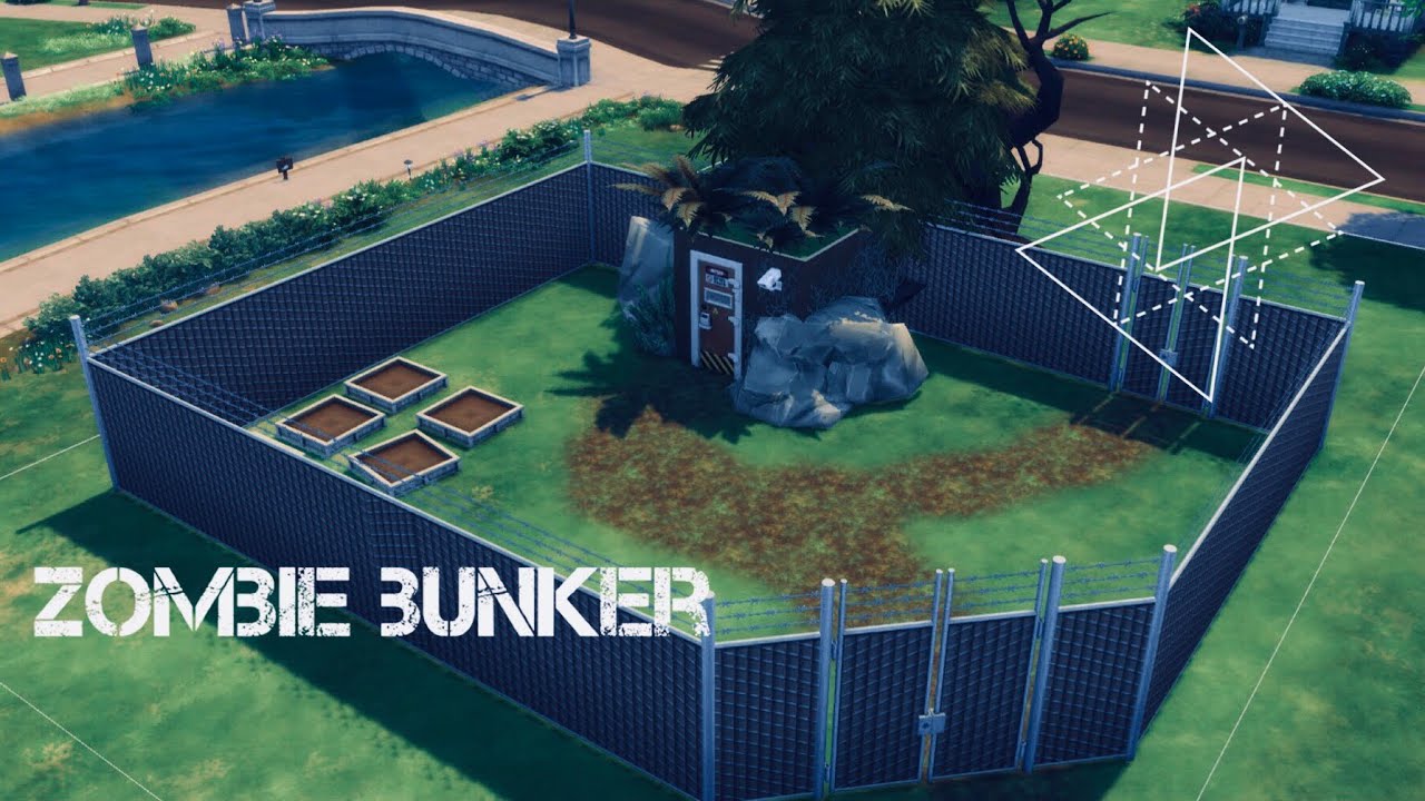 The Sims 4 Speed Build|Zombie Bunker - YouTube